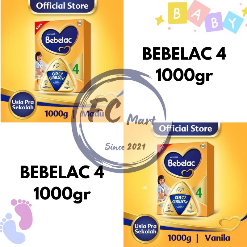 Jual BEBELAC 4 1000gr Madu Vanilla Susu Anak (3-5 Tahun) | Shopee Indonesia