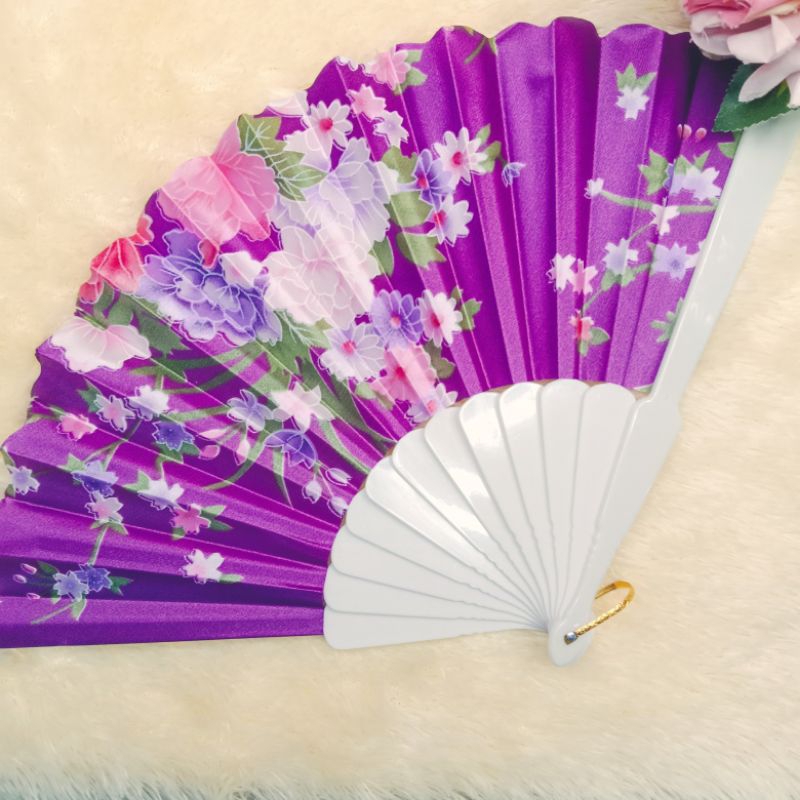 Jual Kipas Souvenir Pernikahan Kipas Motif Bunga Polos Hadiah ...