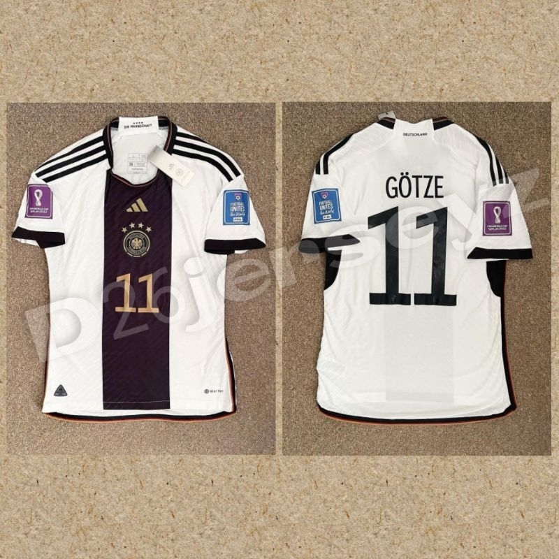 Jual Jersey Jerman Home Player Issue 2022 / 2023 + Nameset + Patch World Cup Piala Dunia 2022 ...