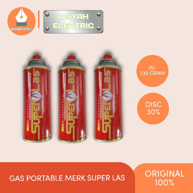 Jual GAS PORTABLE MERK SUPER LAS ISI 230 GRAM | Shopee Indonesia