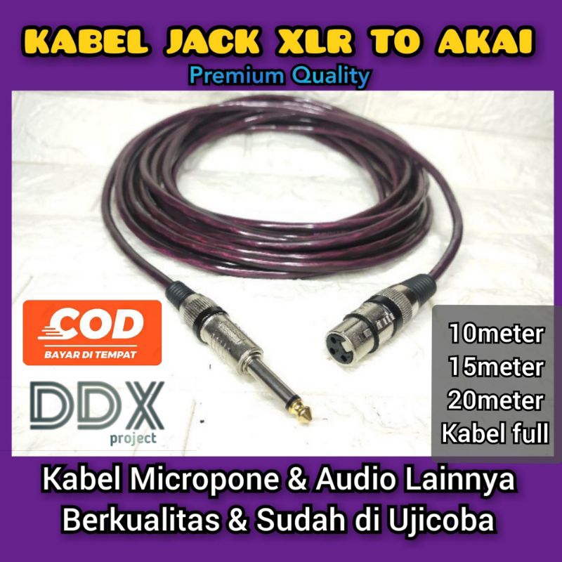Jual KABEL MIC JACK AKAI TO XLR / CANON FEMALE / KABEL MAKITA / CANARE ...