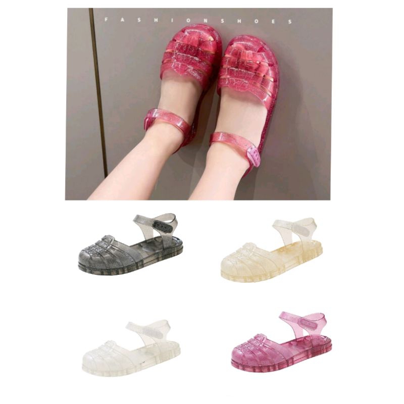 Jual New Jelly strap on kids/ Sandal Jelly kids import tipe perekat/sandal jelly import/sandal ...