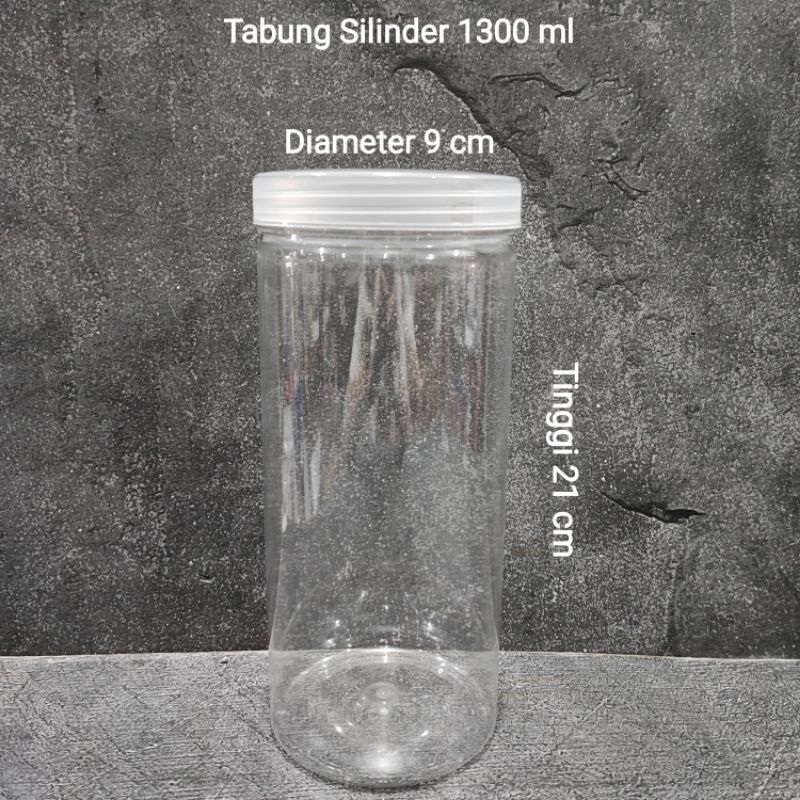 Jual Toples Tabung Silinder 1300 ml per 10 pcs Plastik PET Cylinder ...