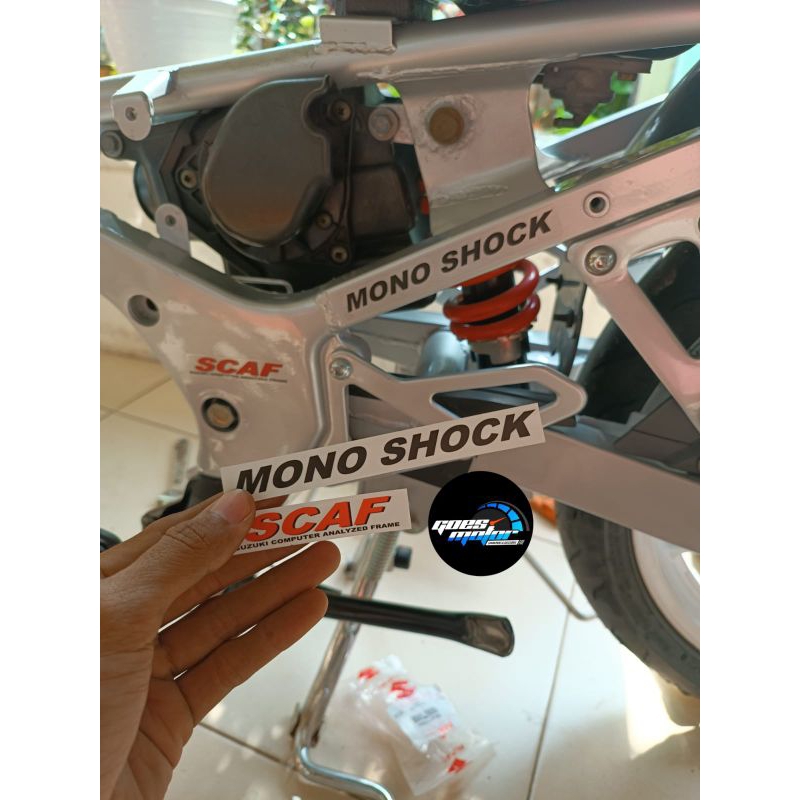 Jual sticker stiker monoshock satria 2tak (hiu) transparan isi 4pcs ...