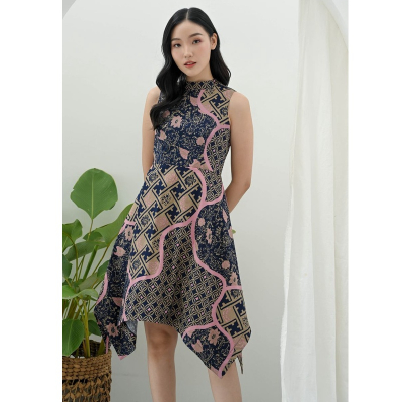Jual BNI 311 - Dress Batik Wanita / Terusan Batik Modern | Shopee Indonesia