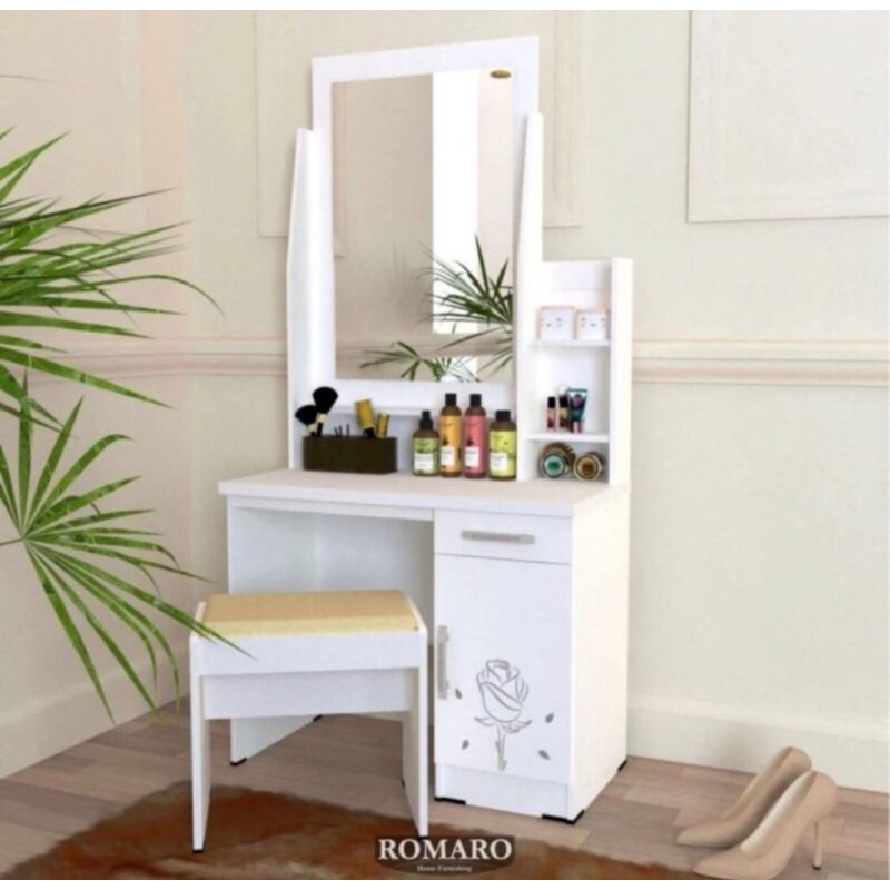 Jual meja rias meja dresing table meja kaca meja rias minimalis romaro ...
