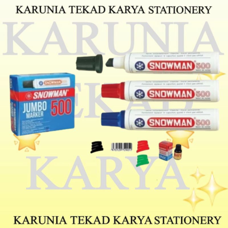 Jual SPIDOL JUMBO 500 SNOWMAN PERMANENT (READY HANYA WARNA BIRU ...