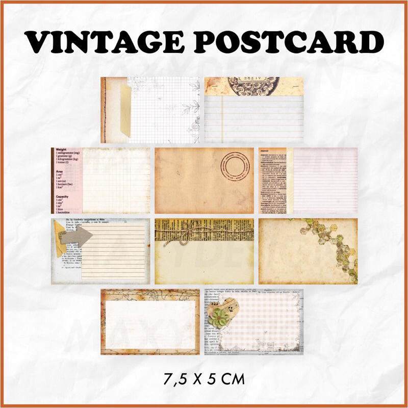 Jual part 2 5pcs Vintage Postcard untuk journaling jurnaling greeting ...