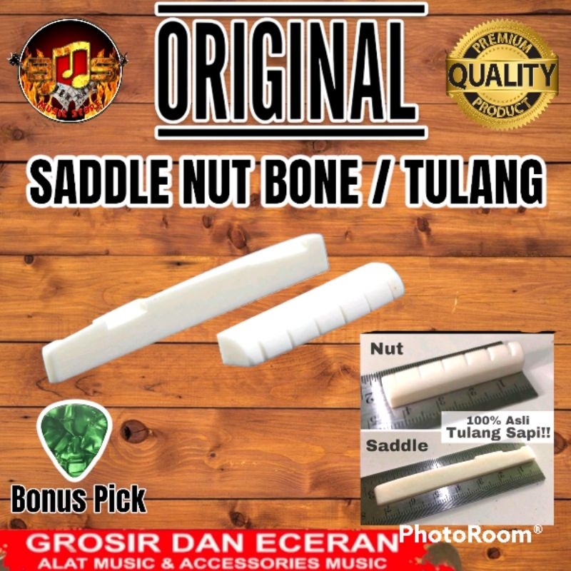 Jual Sepasang Saddle Nut Gitar Akustik Folk Tulang Sapi Australia Asli ...