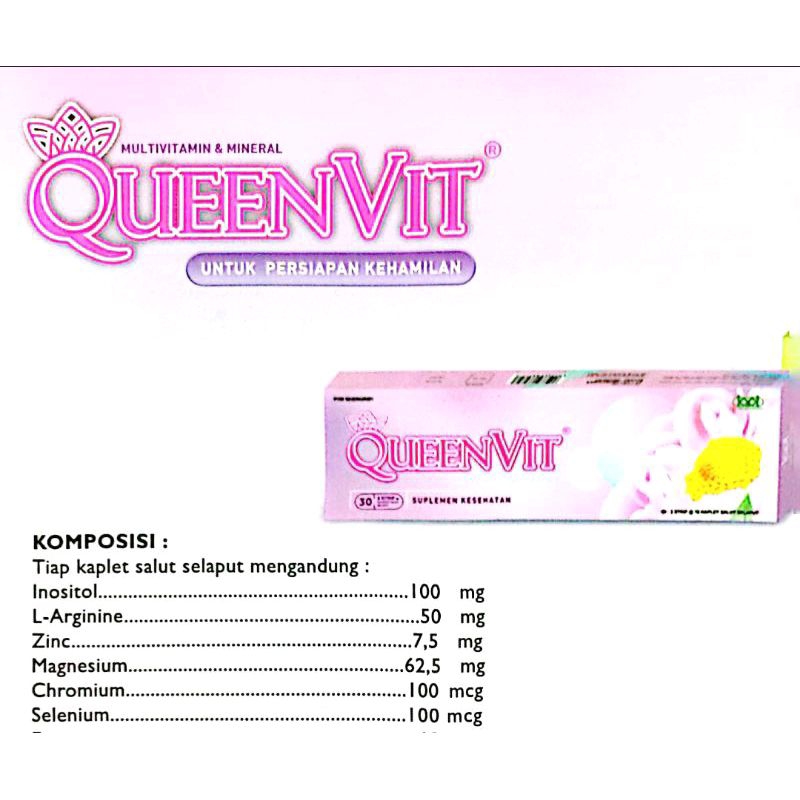 Jual QueenVit Vitamin Penyubur Kandungan PROMIL Program Hamil | Shopee ...