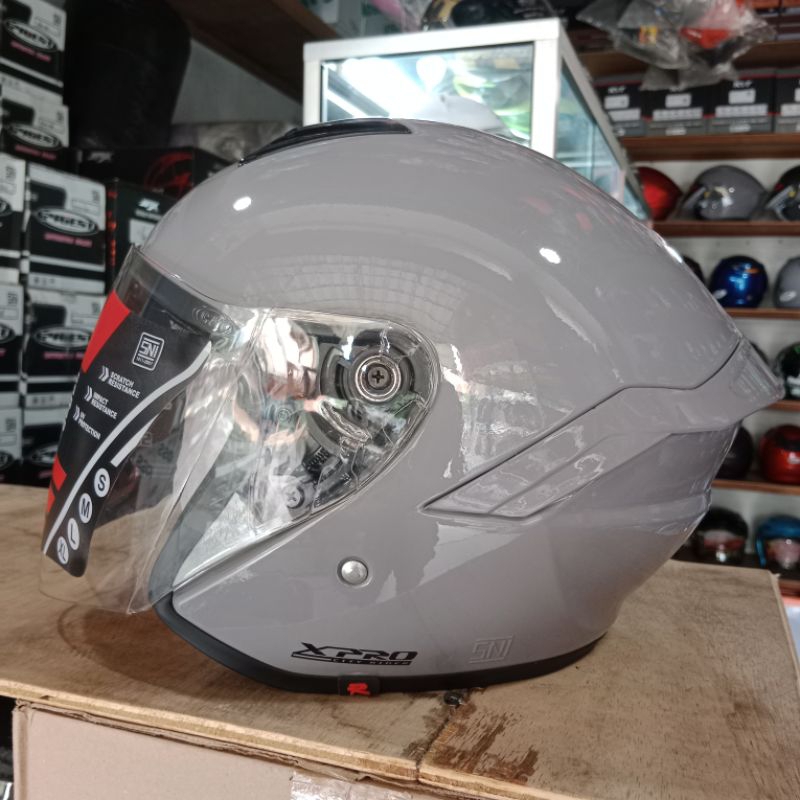 Jual HELM HALF FACE SNI (GORILLA GREY GLOSSY) | Shopee Indonesia