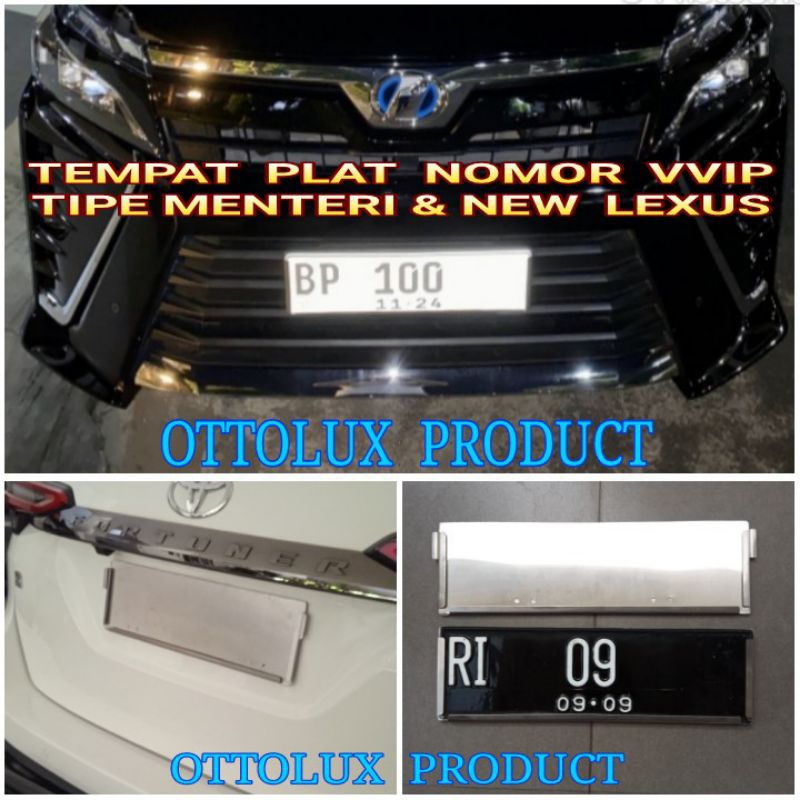 Jual Tempat plat nomor mobil type menteri pejabat model sisip bahan ...