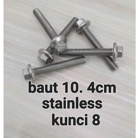Jual baut topi 10. 4cm stainless | Shopee Indonesia