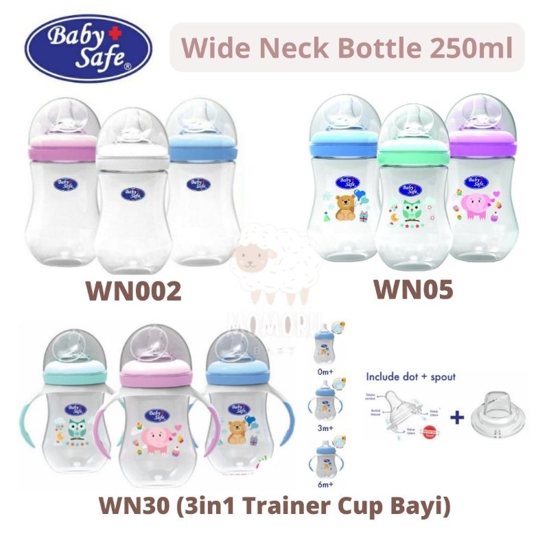 Jual Baby Safe Botol Susu Wide Neck 250ml WN02 WN05 WN30 Wide Neck ...