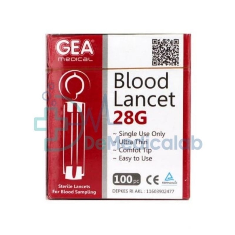 Jual GEA Medical Blood Lancet 28 G / Lancet Darah | Shopee Indonesia