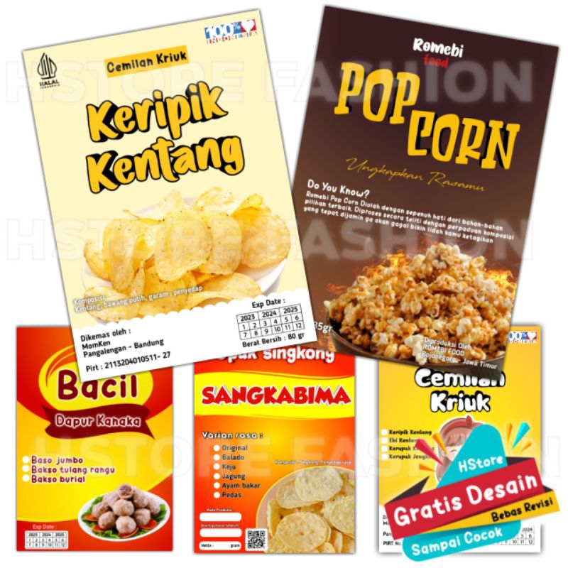 Jual Stiker Label Produk Custom Desain Gratis Brand Merk Label Sticker ...