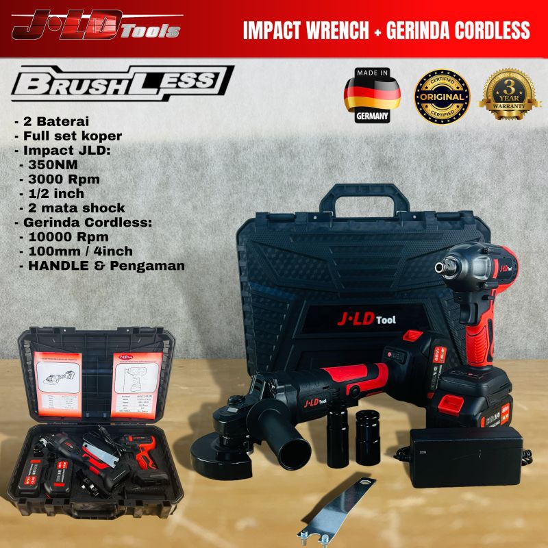 Jual PROMO!! Paket Hemat JLD TOOLS Pembuka baut dan gerinda 88V ...