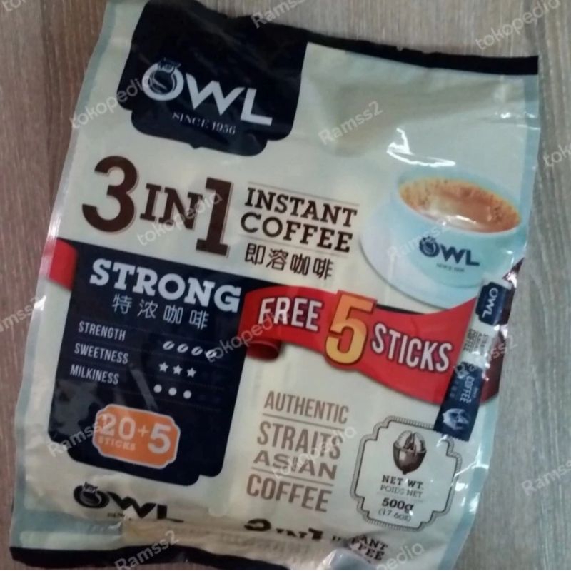 Jual Owl 3 in 1 Strong Instant Coffee Singapore Nescafe Papparich ...