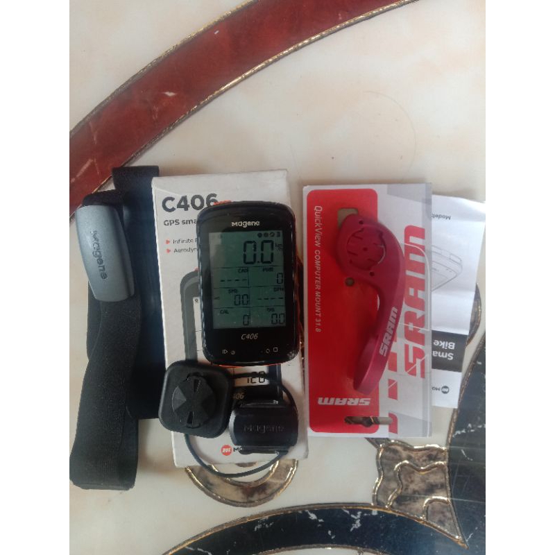 Jual Magane c406 + 1 speed/canden sensor + 1 Heart Rate sensor + barfly ...