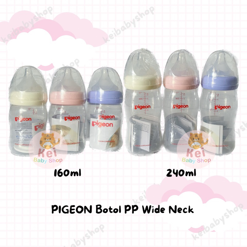 Jual Pigeon Botol Susu Wide Neck 160ml 240ml / Pigeon Soft Touch Peristaltic Plus Wide Neck ...