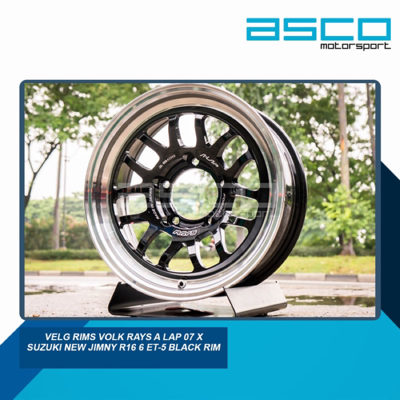 Jual Velg Rims Volk Rays A Lap 07 X Suzuki New Jimny R16 6 ET-5 Black ...