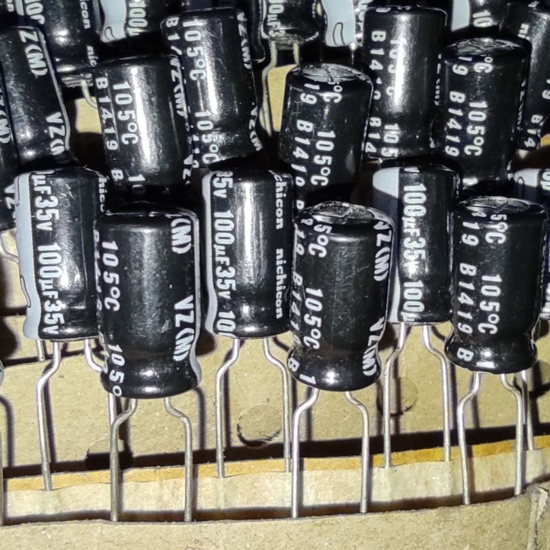 Jual Elco 100uf 35V Original JAPAN Nichicon VZ Series Kapasitor 100u ...