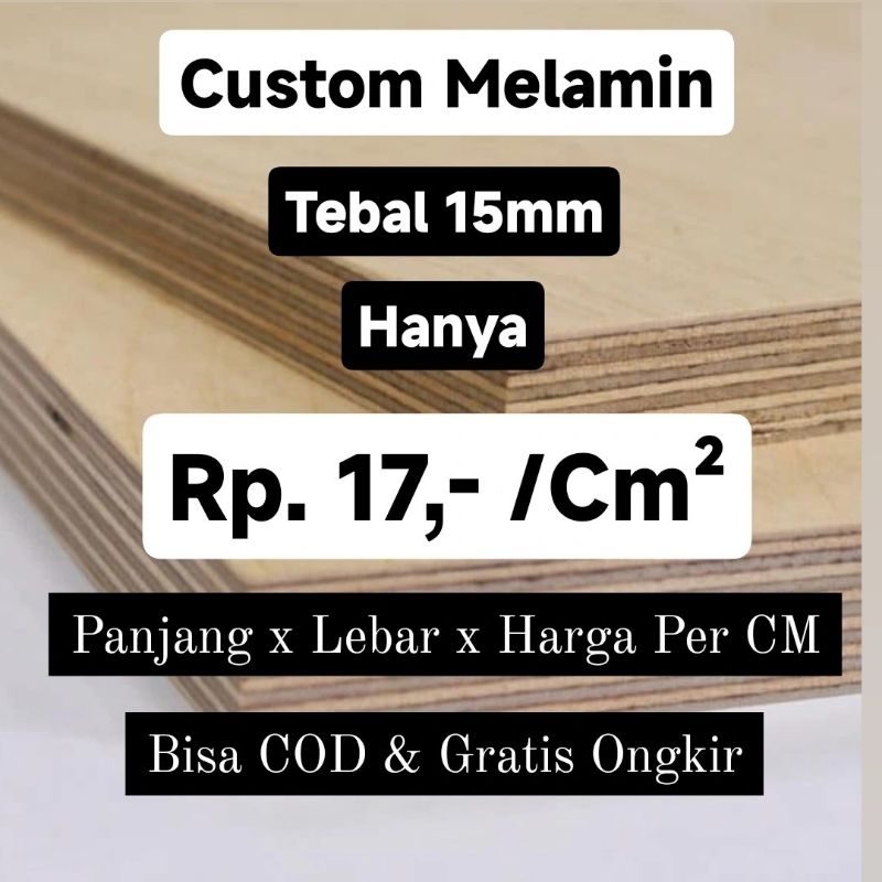 Jual Triplek melamin 15mm ukuran custom trippol blockmin tripmin ...