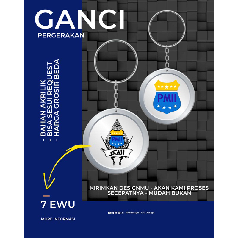 Jual Gantungan kunci PMII - GANCI Pergerakan Akrilik | Shopee Indonesia