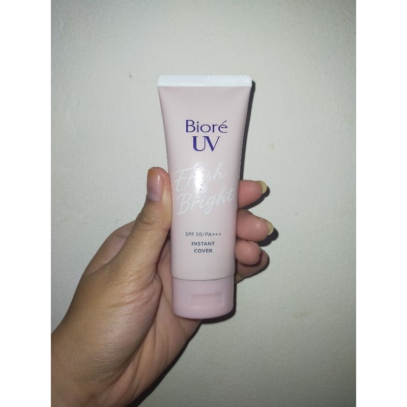 Jual [PRELOVED] Biore UV Fresh & Bright Instant Cover | Shopee Indonesia