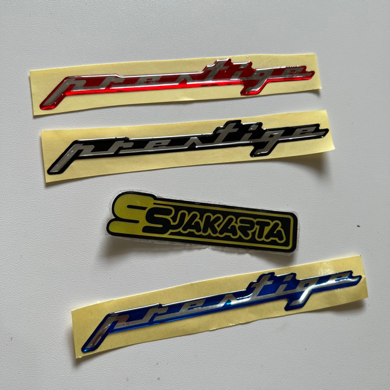 Jual STICKER EMBLEM PRESTIGE STIKER EMBLEM PRESTIGE PANJANG TIMBUL ...