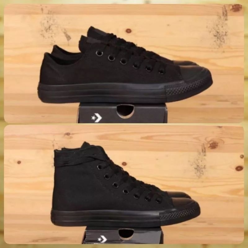 Jual TERMURAH!! SEPATU CONVERSE ALL STAR FULL BLACK/HITAM POLOS THE ...