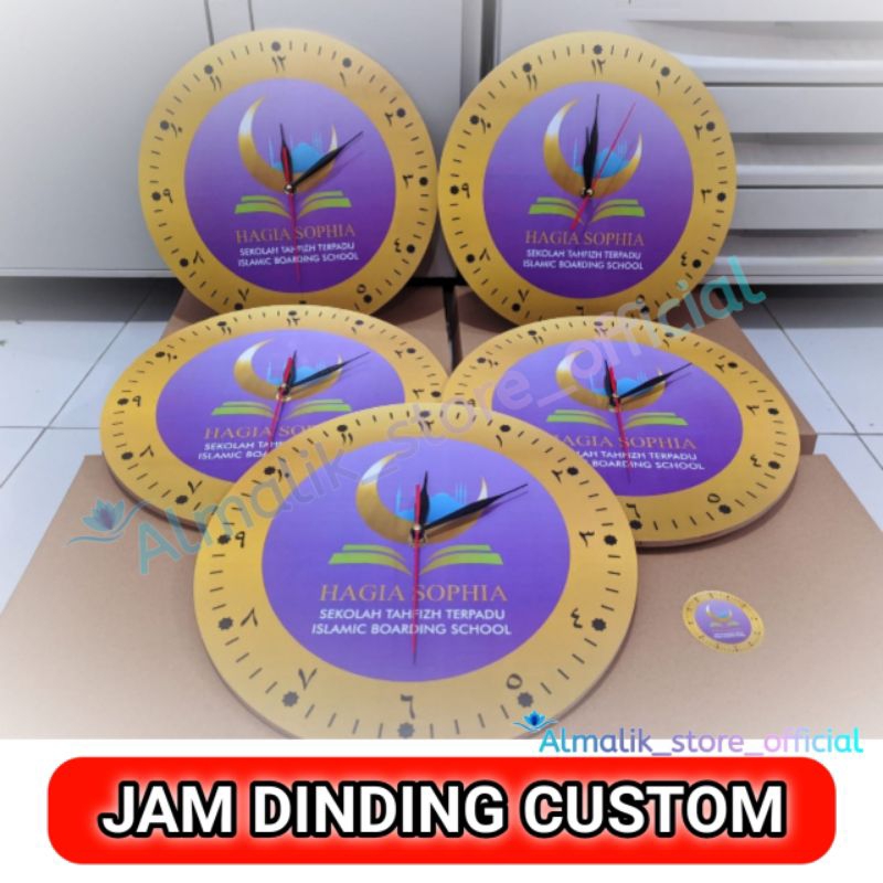 Jual JAM DINDING CUSTOM FOTO TULISAN NAMA GAMBAR SENDIRI DIAMETER BULAT ...