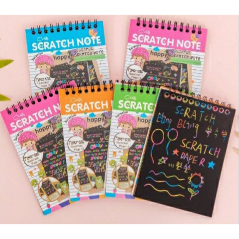 Jual SCRATCH NOTE/ BUKU MAGIC COLOUFUL SCRATH NOTE BESAR / KECIL ...