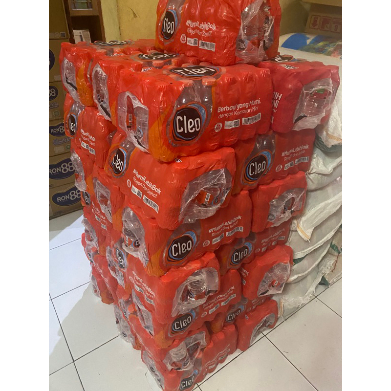Jual cleo 220ml 1 pack isi 24 botol 220 ml cleo kecil | Shopee Indonesia