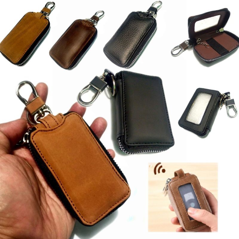 Jual dompet kunci remote mobil keyless kulit asli universal model polos ...