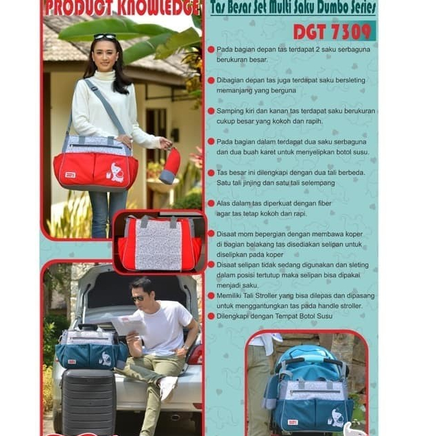 Jual TAS SAKU BESAR DUMBO SERIES// DIALOGUE TAS BESAR DGT-7309 | Shopee ...
