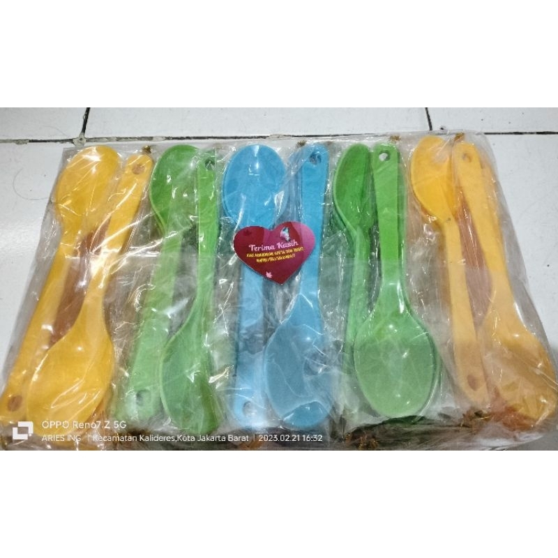 Jual SENDOK PLASTIK TEBAL / SENDOK MELAMIN SENDOK MAKAN BUAH IMPORT ( 1 ...