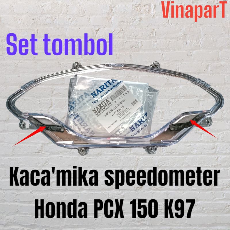 Jual kaca mika speedometer kilometer pcx 150 K97 set tombol | Shopee ...