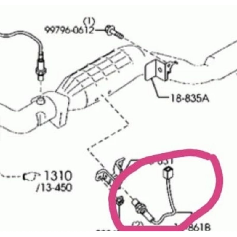 Jual SENSOR OKSIGEN OXYGEN O2 KNALPOT BELAKANG BAWAH MAZDA RX8 RX 8 RX ...