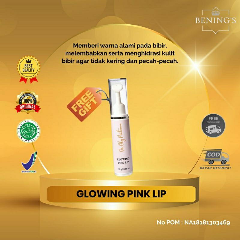 Jual GLOWING PINK LIP BENINGS SKINCARE DR OKY PRATAMA | LIPSTIK BIBIR ...