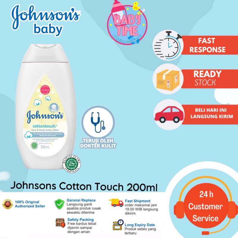 Jual Johnson's Baby Cotton Touch Face & Body Lotion 200 ml / hand body ...