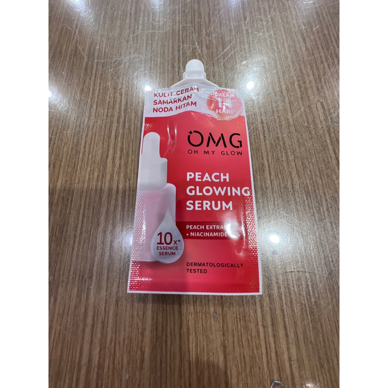 Jual OMG PEACH GLOWING SERUM SACHET 7,5G | Shopee Indonesia