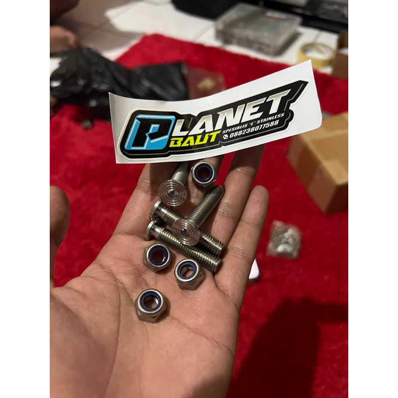Jual Baut Stainless Custom bubut Napgir / Napgear Yamaha + Mur lock ...