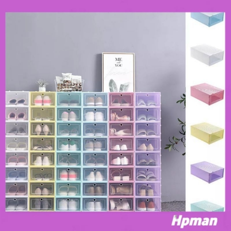 Jual Kotak Sepatu Transparan - Box Sepatu Lipat - Kotak Penyimpanan ...