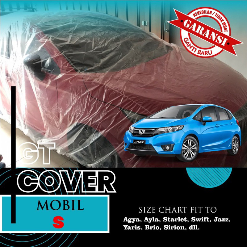 Jual [flash sale] gt cover mobil transparan honda jazz brio toyota agya ...