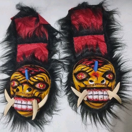 Jual mainan anak topeng barong gedruk spon kuning | Shopee Indonesia