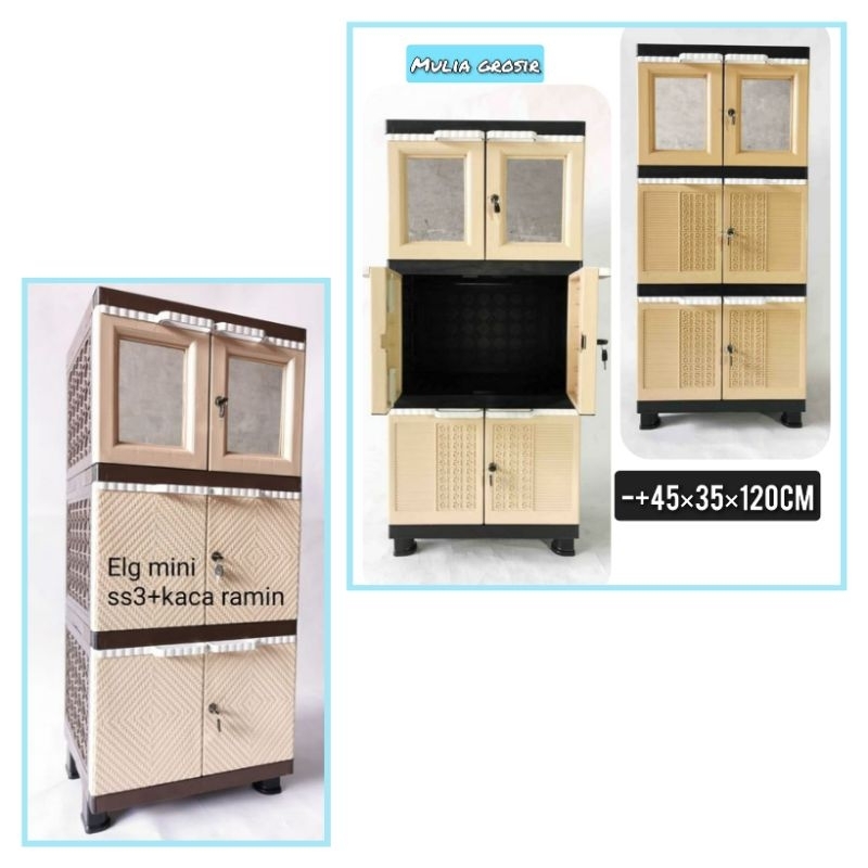 Jual Lemari Plastik Lemari Pakaian Lemari Appolystar Elegant Mini Lindy ...