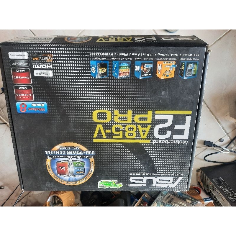 Jual Mainboard Fm2 Asus F2 A85-V Pro Lengkap Full Set | Shopee Indonesia