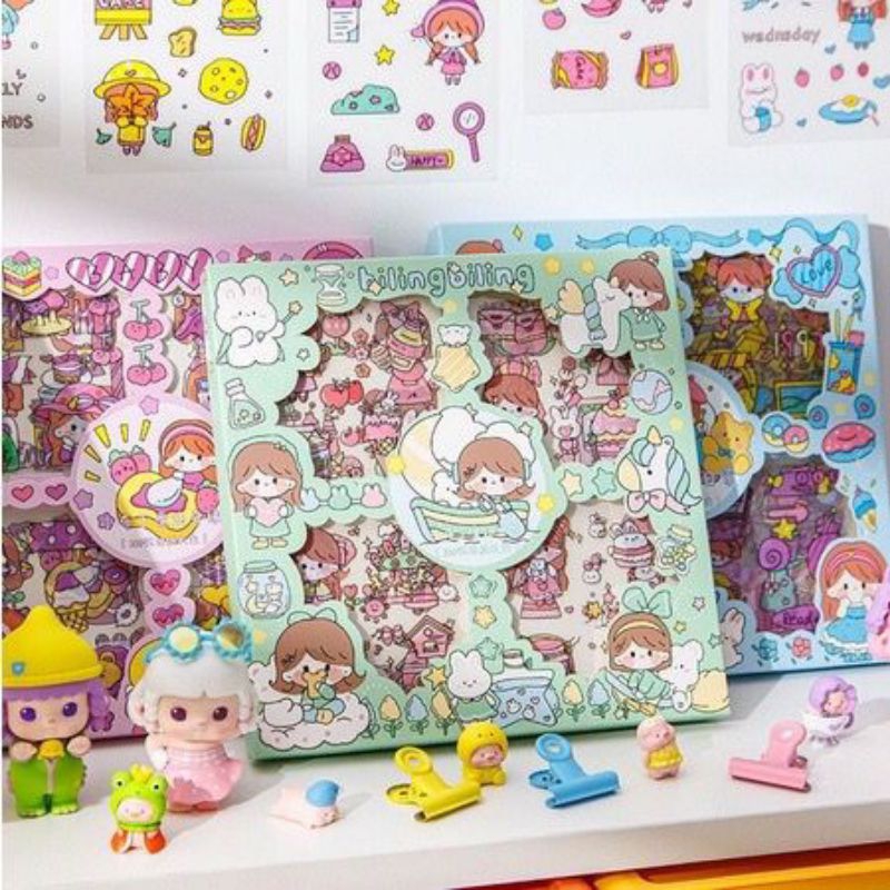 Jual Stiker Anak isi 100 Lembar Sticker 2D Diary Cartoon Lucu | Shopee ...