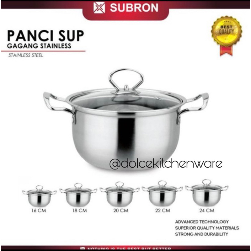 Jual Subron Panci Sup Gagang Stainless 16 cm | Shopee Indonesia